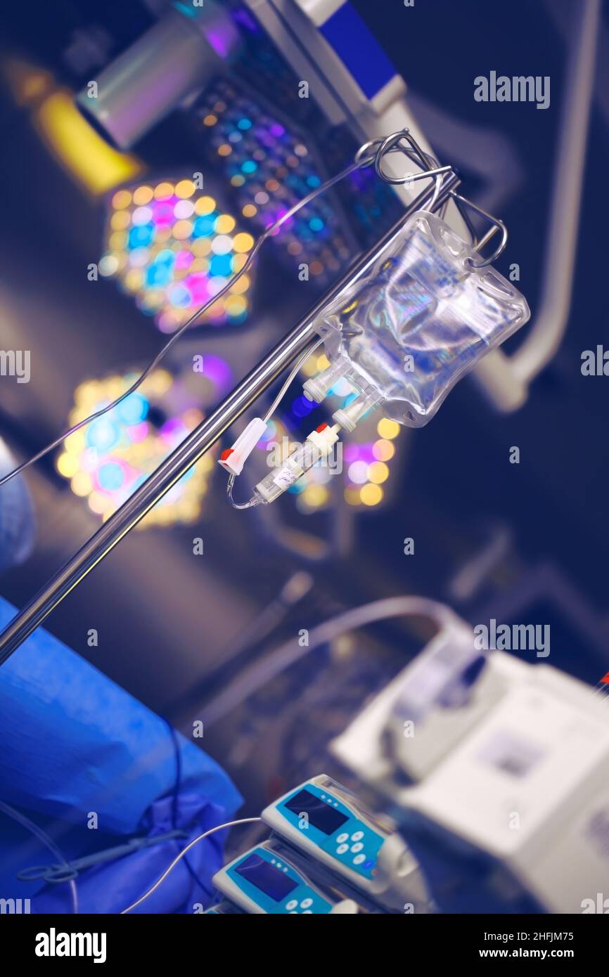 Part of operating room interior during surgery Stock Photo - Alamy