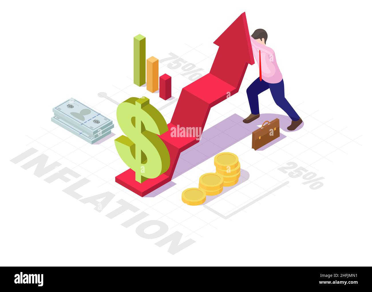 Cartoon inflation hi-res stock photography and images - Alamy