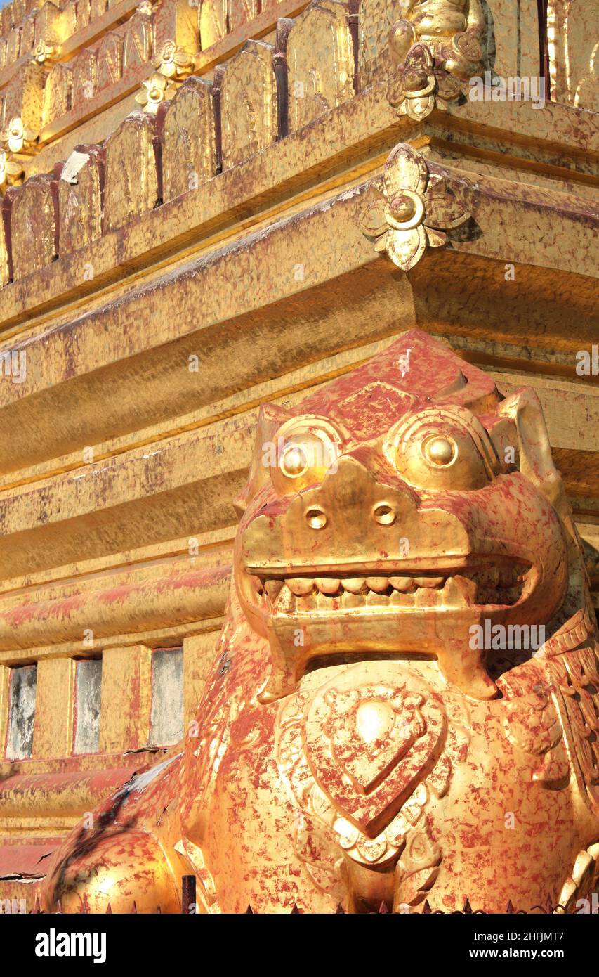 Asia myanmar bagan lion temple hi-res stock photography and images - Alamy