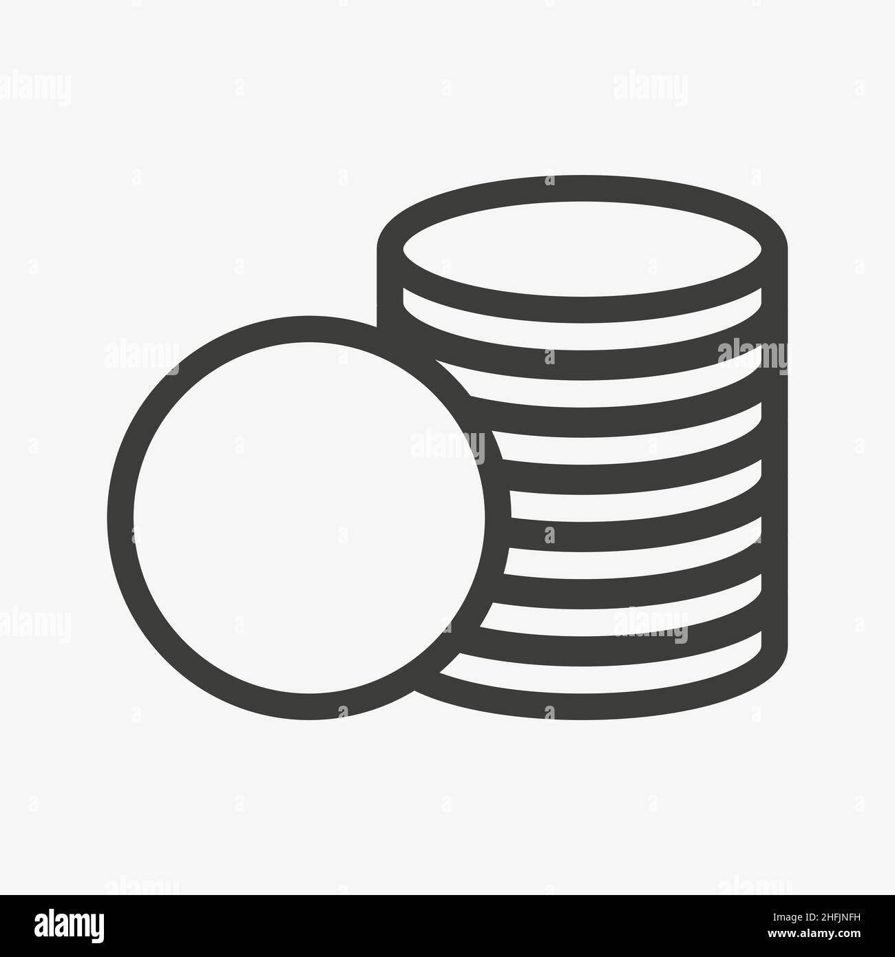 Isolated bill coins icon Stock Vector Images - Alamy