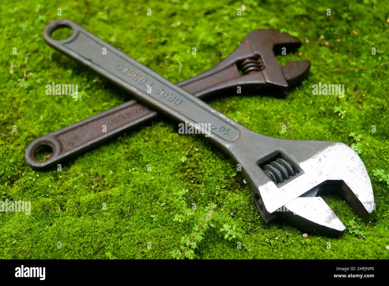 Adjustable wrench screw spanner Stock Photo - Alamy