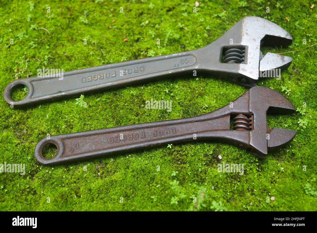 Adjustable wrench screw spanner Stock Photo - Alamy