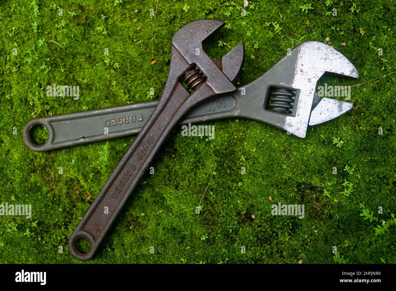 Adjustable wrench screw spanner Stock Photo - Alamy