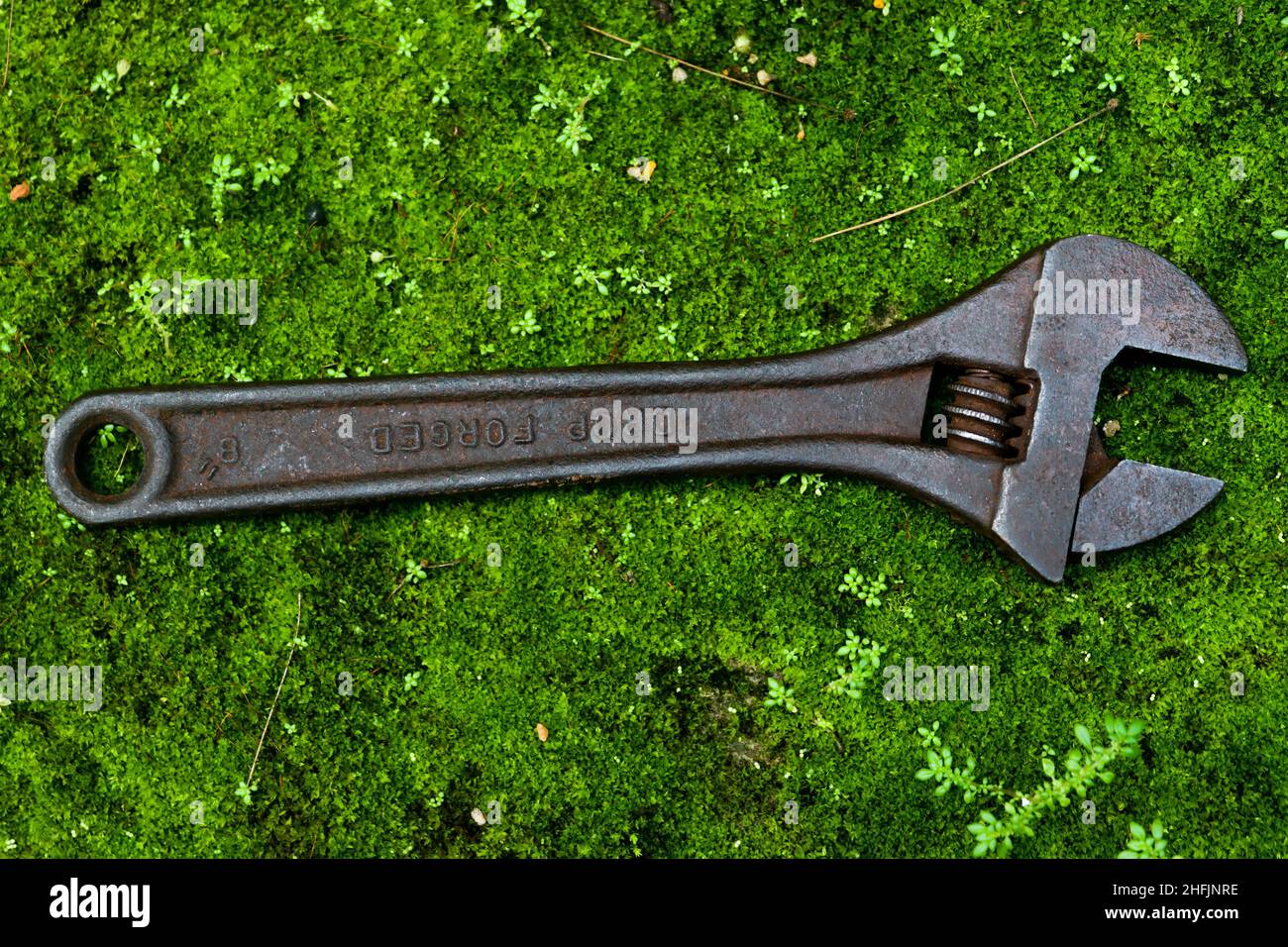 Adjustable wrench screw spanner Stock Photo - Alamy