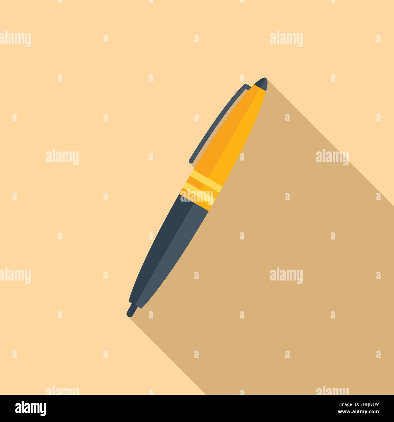 Office pen icon flat vector. Paper text. Notepad pencil Stock Vector ...