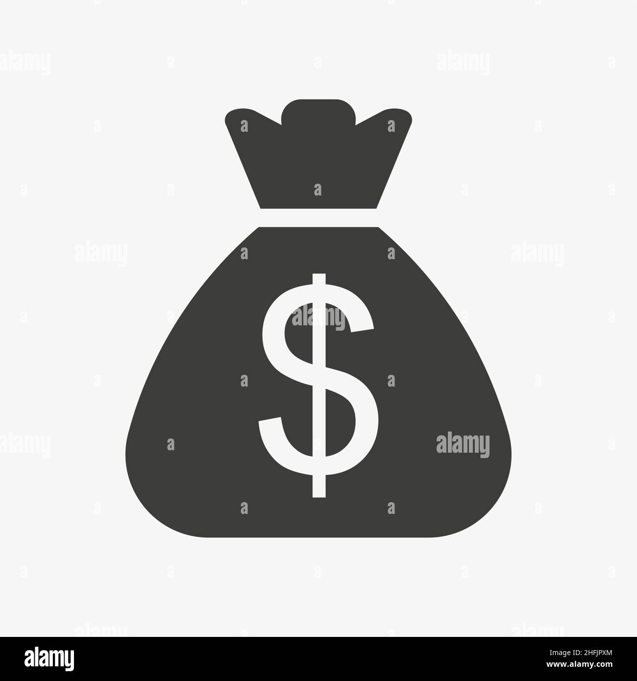 Dollar icon. Sack with US currency symbol Stock Vector Image & Art - Alamy