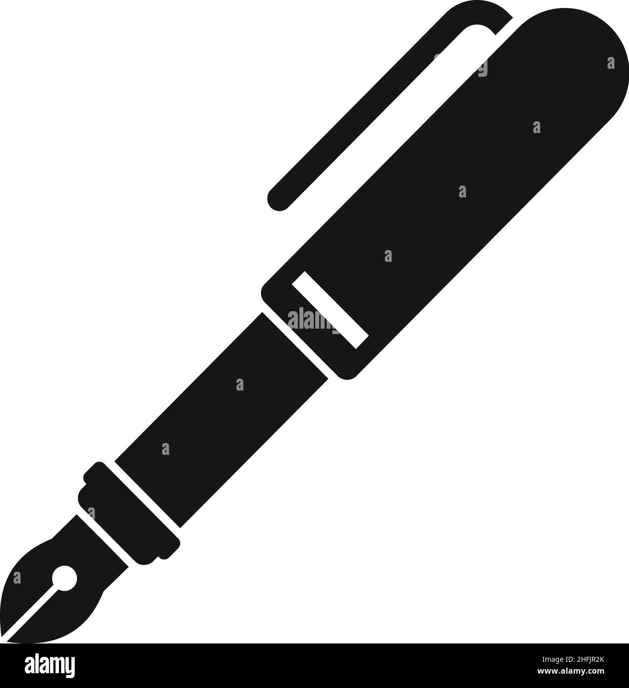 Ink pen icon simple vector. Text write. Hand pencil Stock Vector Image ...