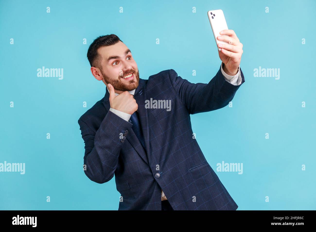 Zoom meeting blue hi-res stock photography and images - Alamy