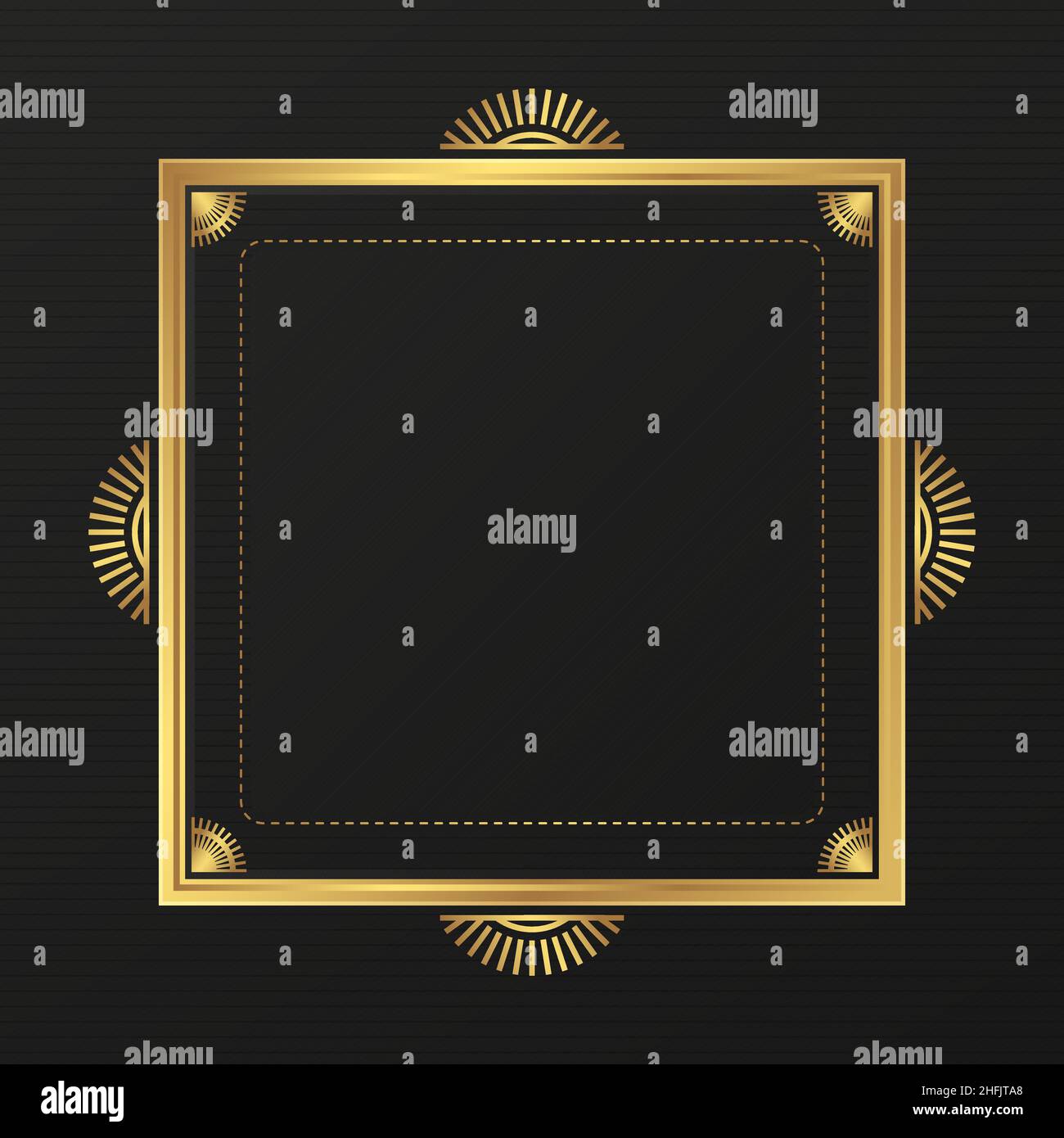 Realistic golden frame template Vector illustration Stock Vector Image ...