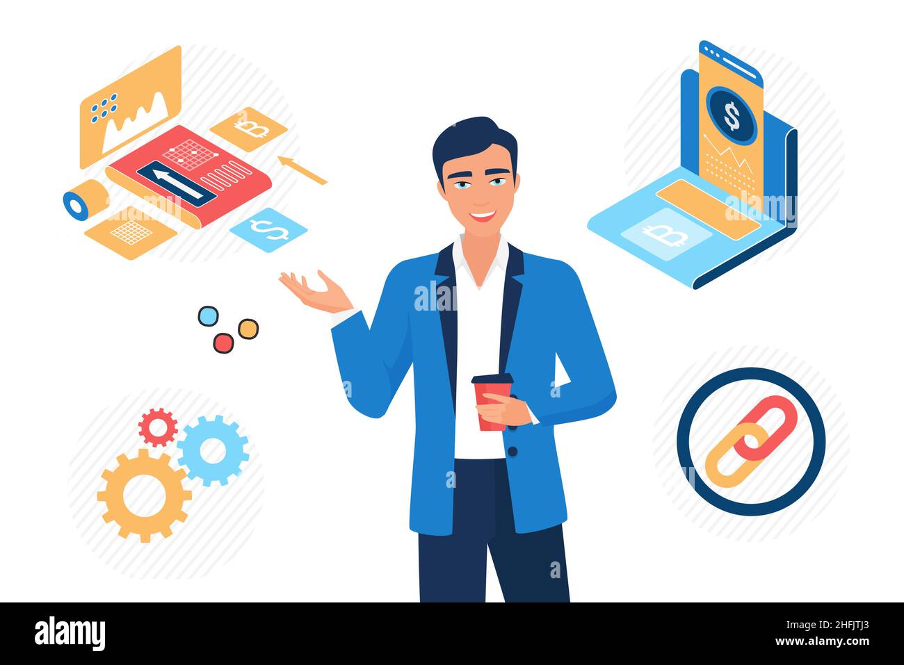 Startup operational management activity growing process. Business ...