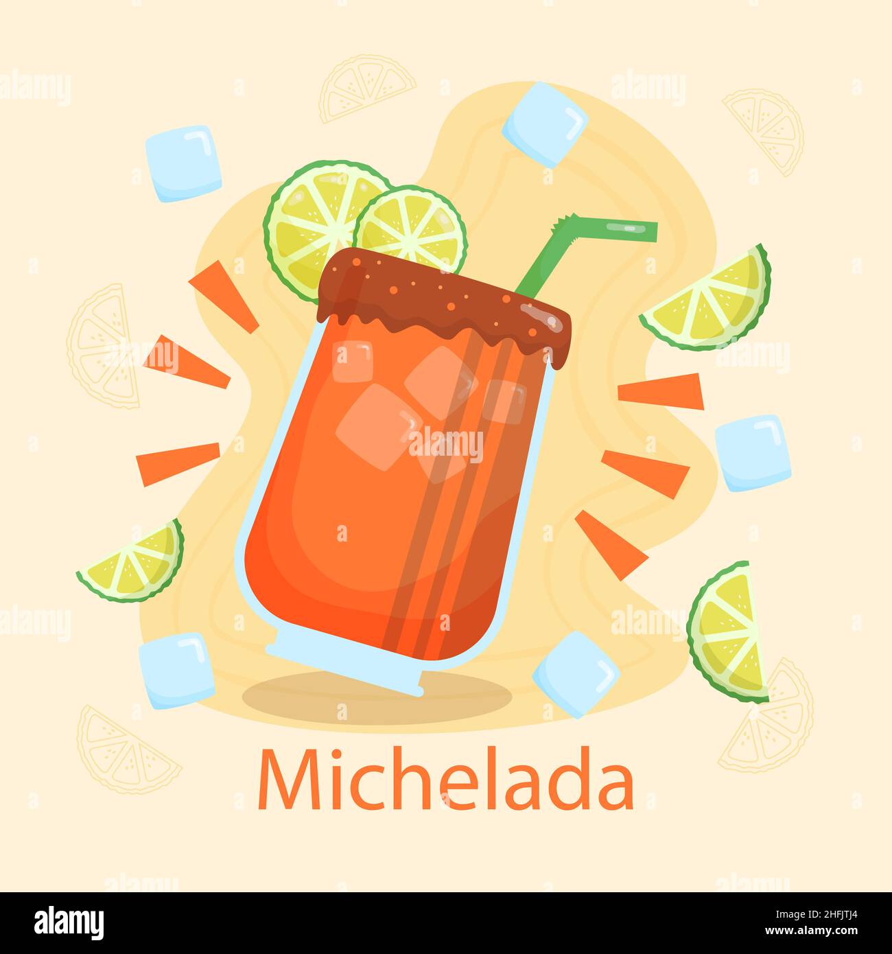 Hand drawn michelada illustration Vector illustration Stock Vector ...