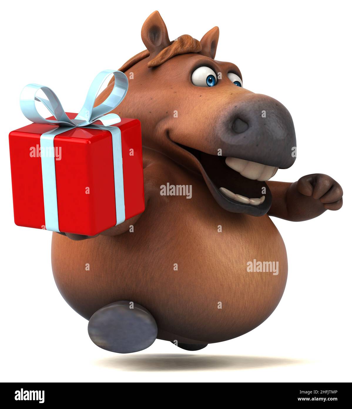Fun horse - 3D Illustration Stock Photo - Alamy