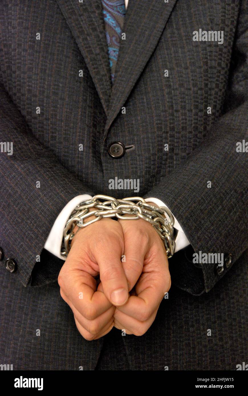 Man with tied hands hi-res stock photography and images - Alamy