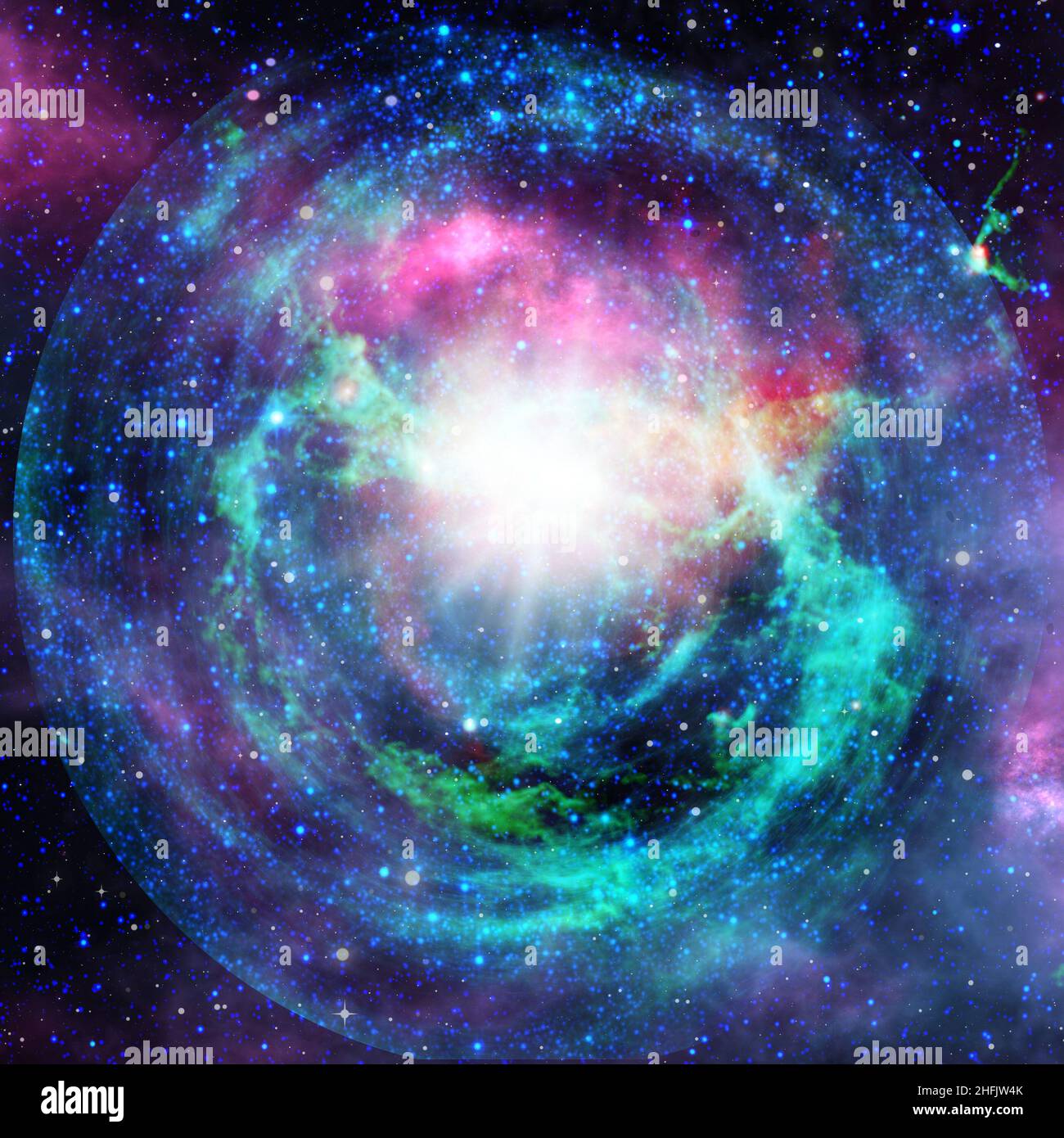 illustration of space with a galaxy Stock Photo - Alamy
