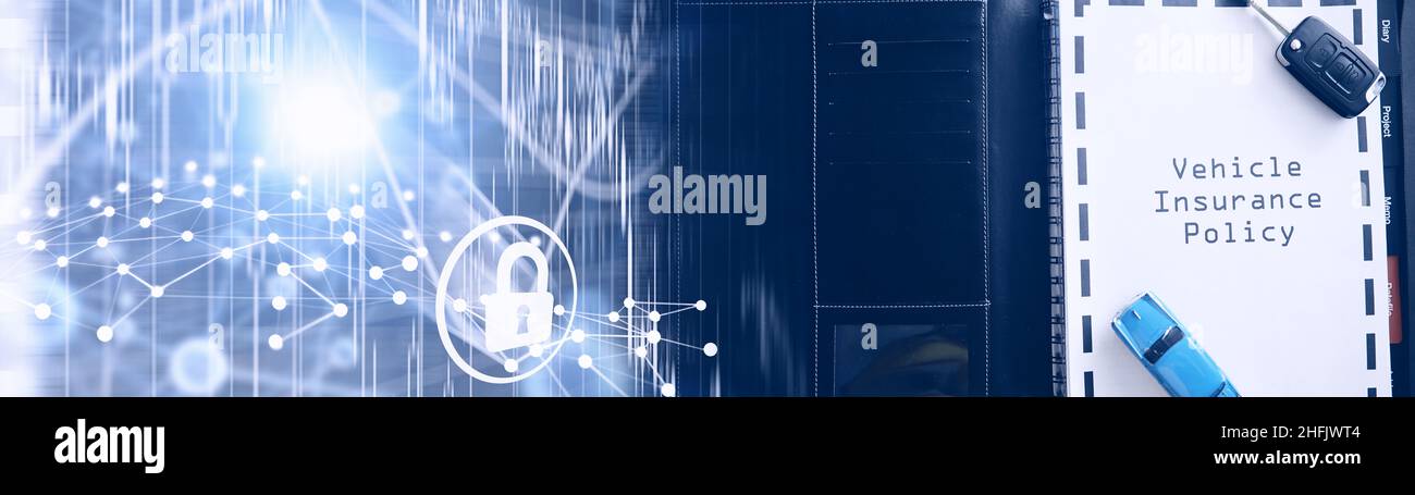 Documents for vehicle insurance. Car insurance policy. Auto insurance ...