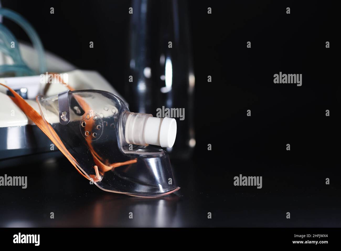 Inhalation with nebulizer at home. Asthma inhaler inhalation nebulizer ...