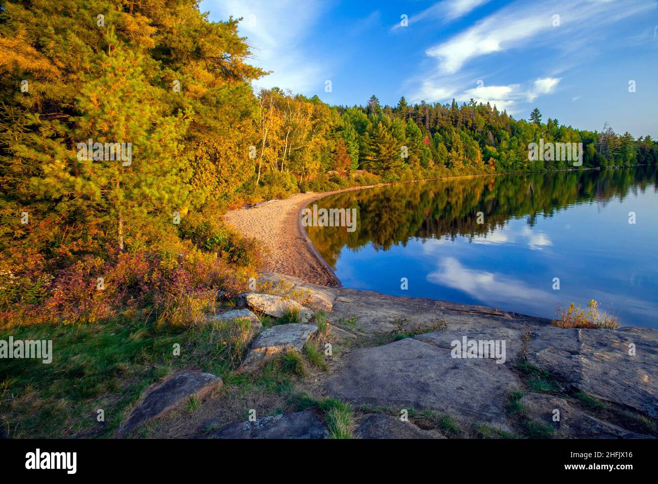 Rock Lake is a poular recreation lake in Algonquin Provincial Park in ...