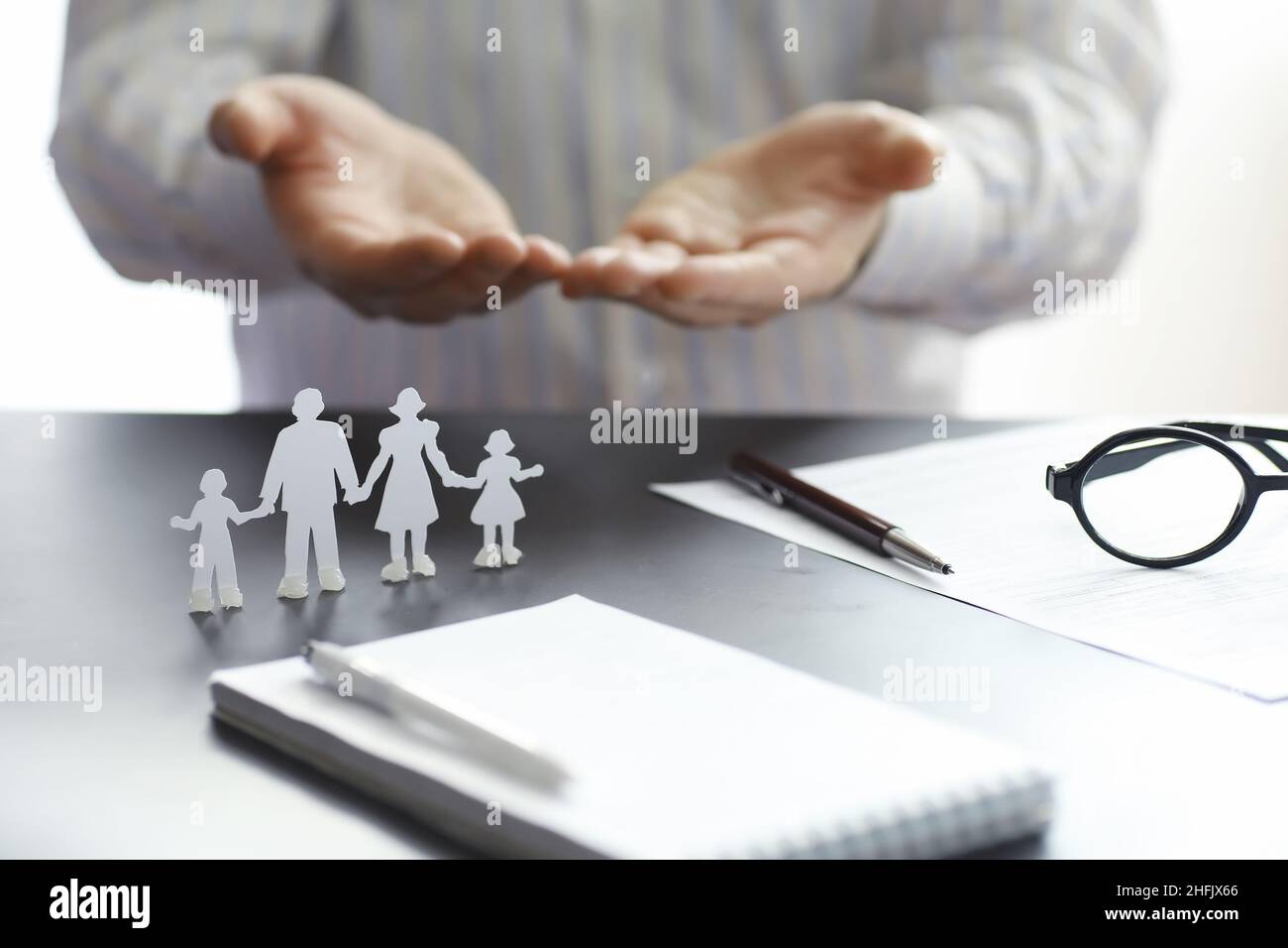 Insurance collateral concept. Life and property insurance. A ...