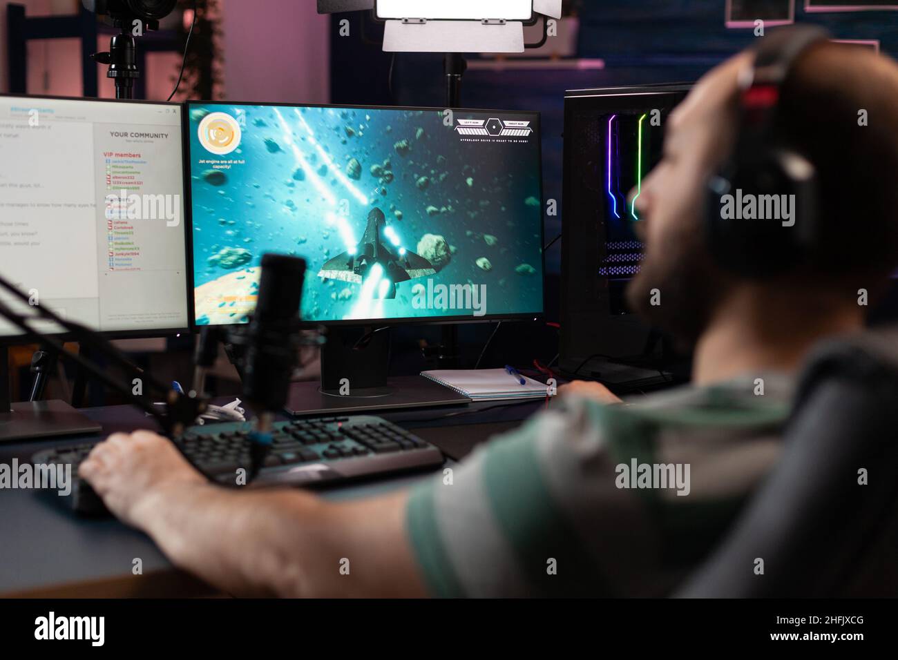 Streamer professional gamer smile hi-res stock photography and images ...