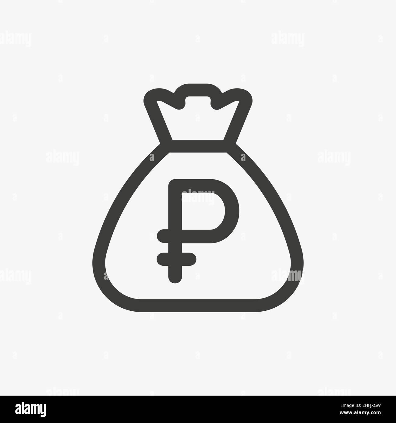 Ruble icon. Sack with russian currency symbol Stock Vector Image & Art ...