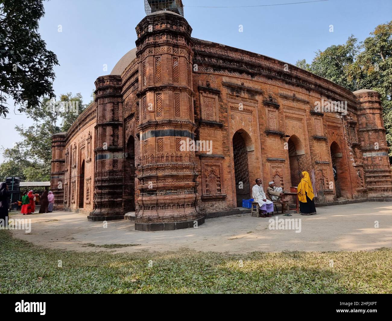 Remnants of different terracotta and brick mosques, built during the ...