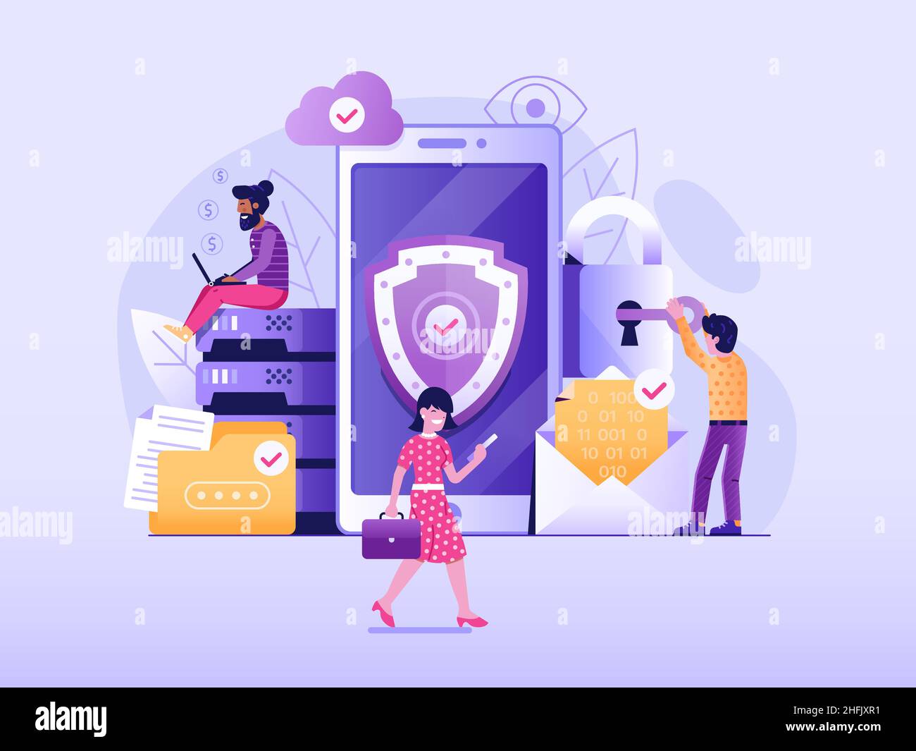 Cybersecurity Services Stock Vector Images Alamy