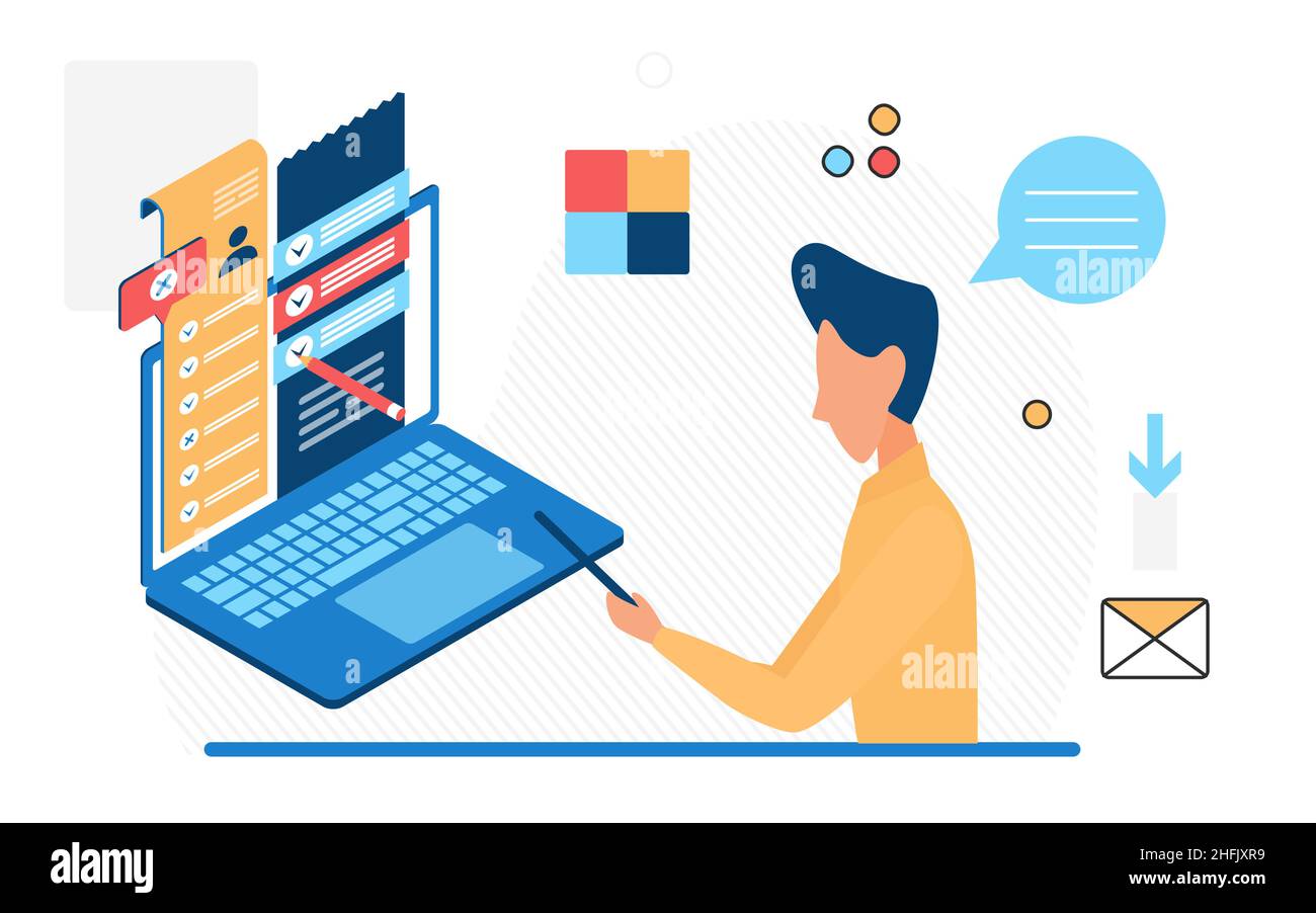 Selecting process Stock Vector Images - Alamy