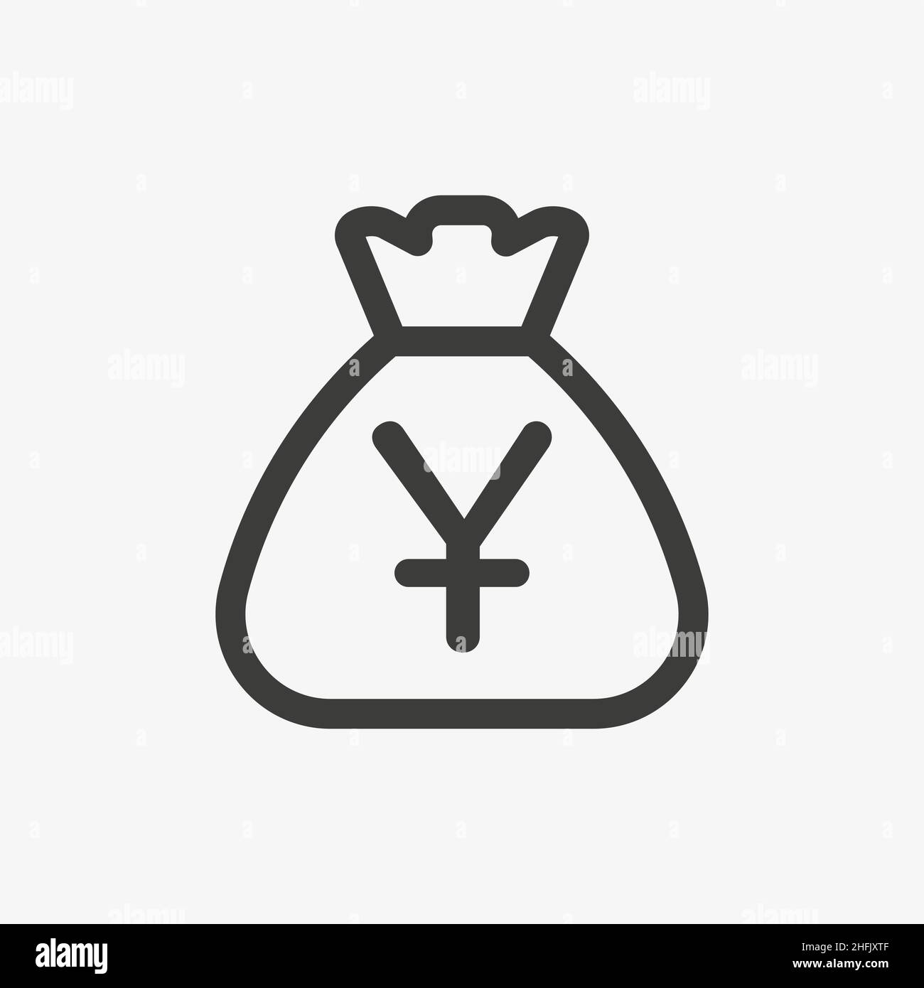 Yuan icon. Sack with Chinese currency symbol Stock Vector Image & Art ...