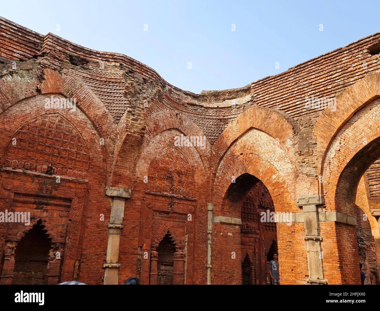 Remnants of different terracotta and brick mosques, built during the ...
