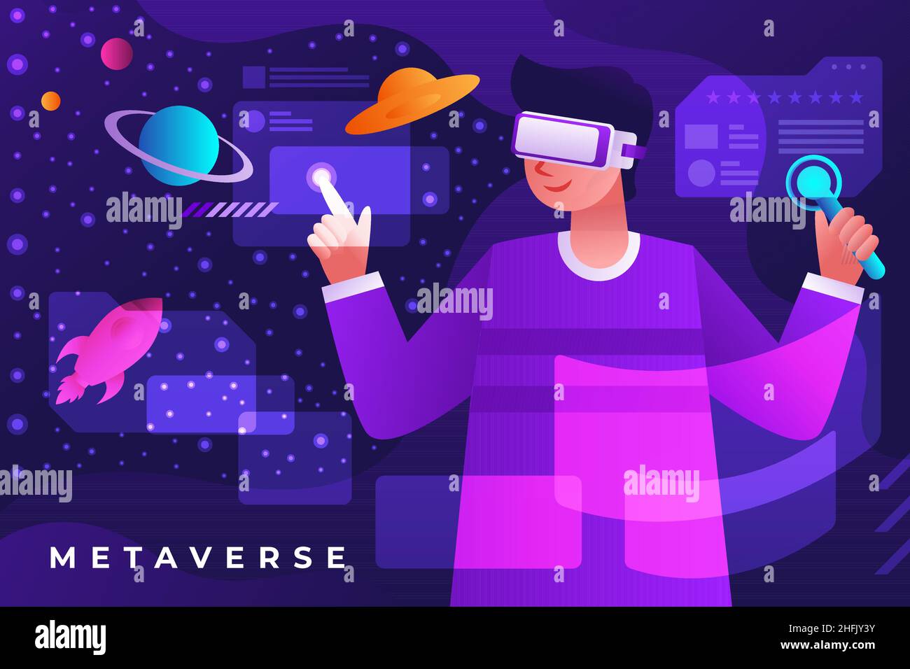 Gradient metaverse background Vector illustration Stock Vector Image & Art - Alamy