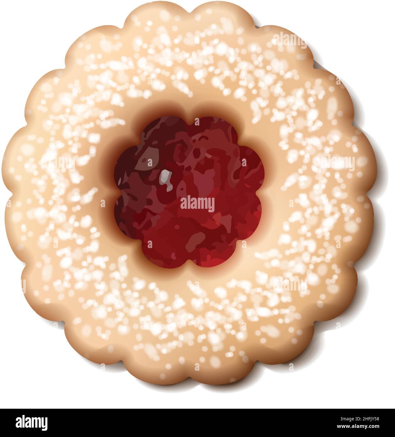 3d realistic vector icon. Isolated. Linzer cookie Stock Vector Image ...