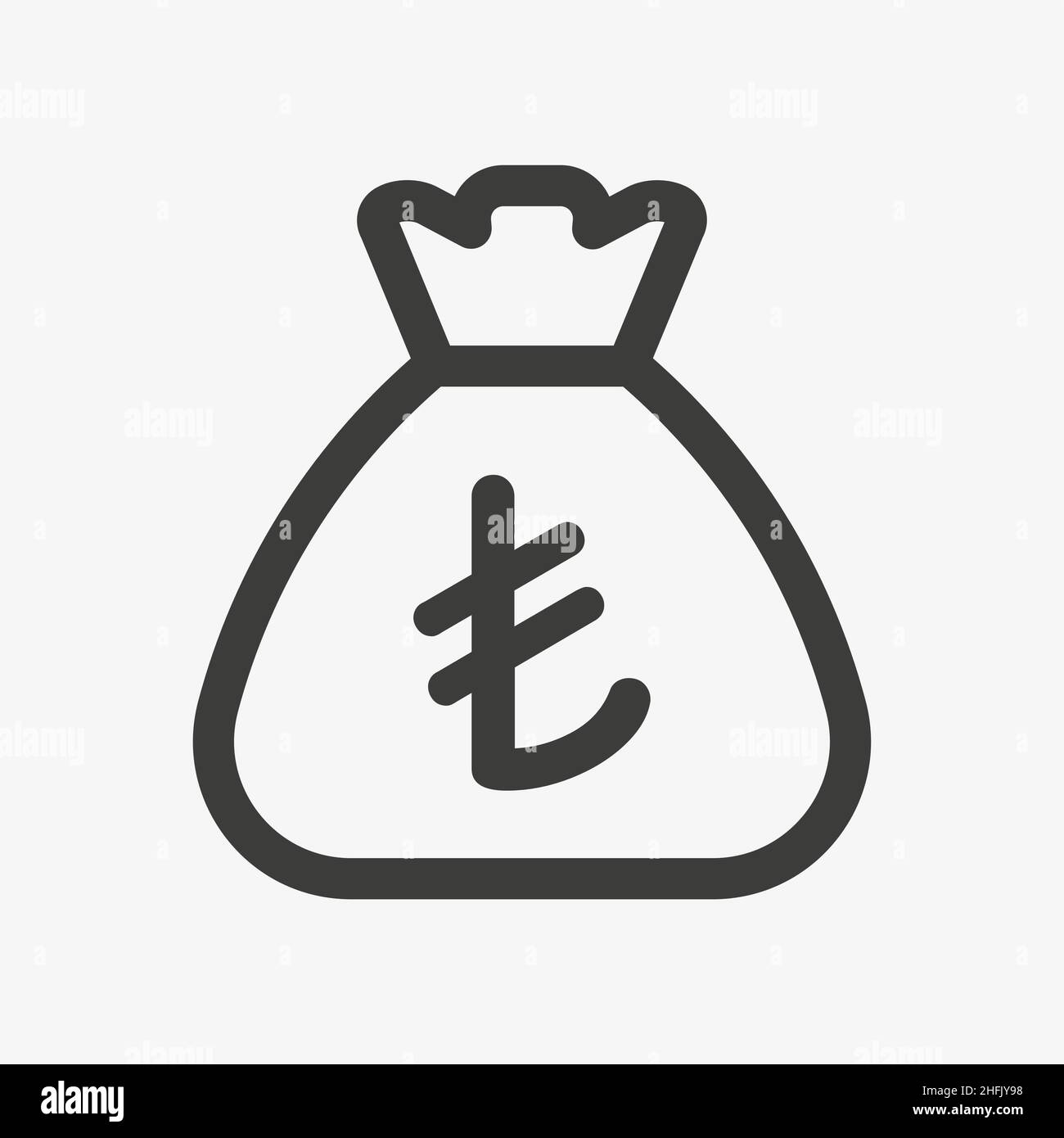 Turkish lira icon. Sack with Turkish currency Stock Vector Image & Art ...