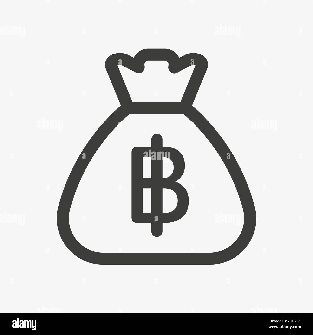 Baht icon. Sack with Thai currency symbol Stock Vector Image & Art - Alamy
