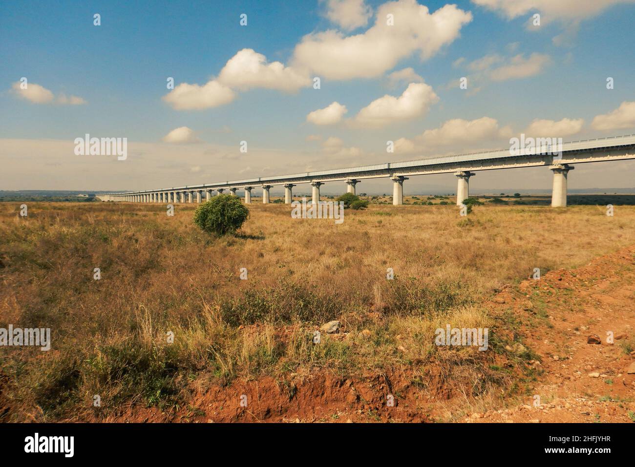 Scenic view of the Nairobi Mombasa Railway passing through Nairobi ...
