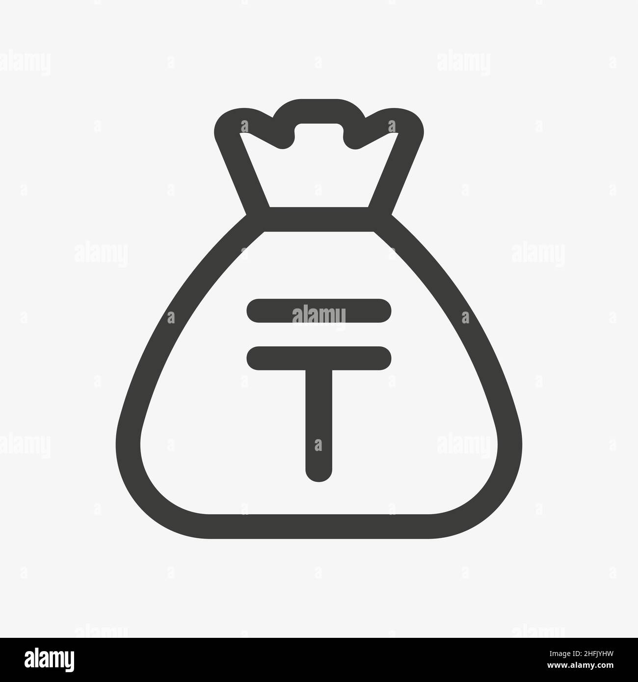 Tenge icon. Sack with Kazakh currency symbol Stock Vector Image & Art ...
