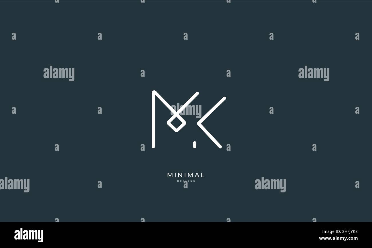 Alphabet letter icon logo MK Stock Vector Image & Art - Alamy