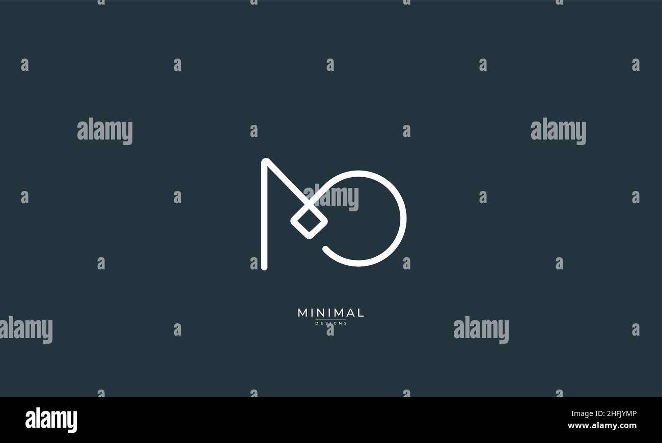 Alphabet letter icon logo MO Stock Vector Image & Art - Alamy