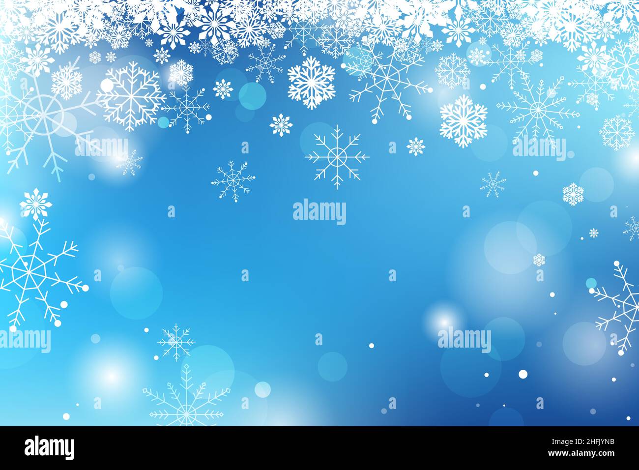 Realistic snowflake border Vector illustration Stock Vector Image & Art ...