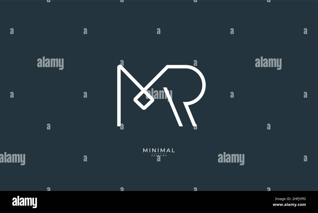 Alphabet letter icon logo MR Stock Vector Image & Art - Alamy