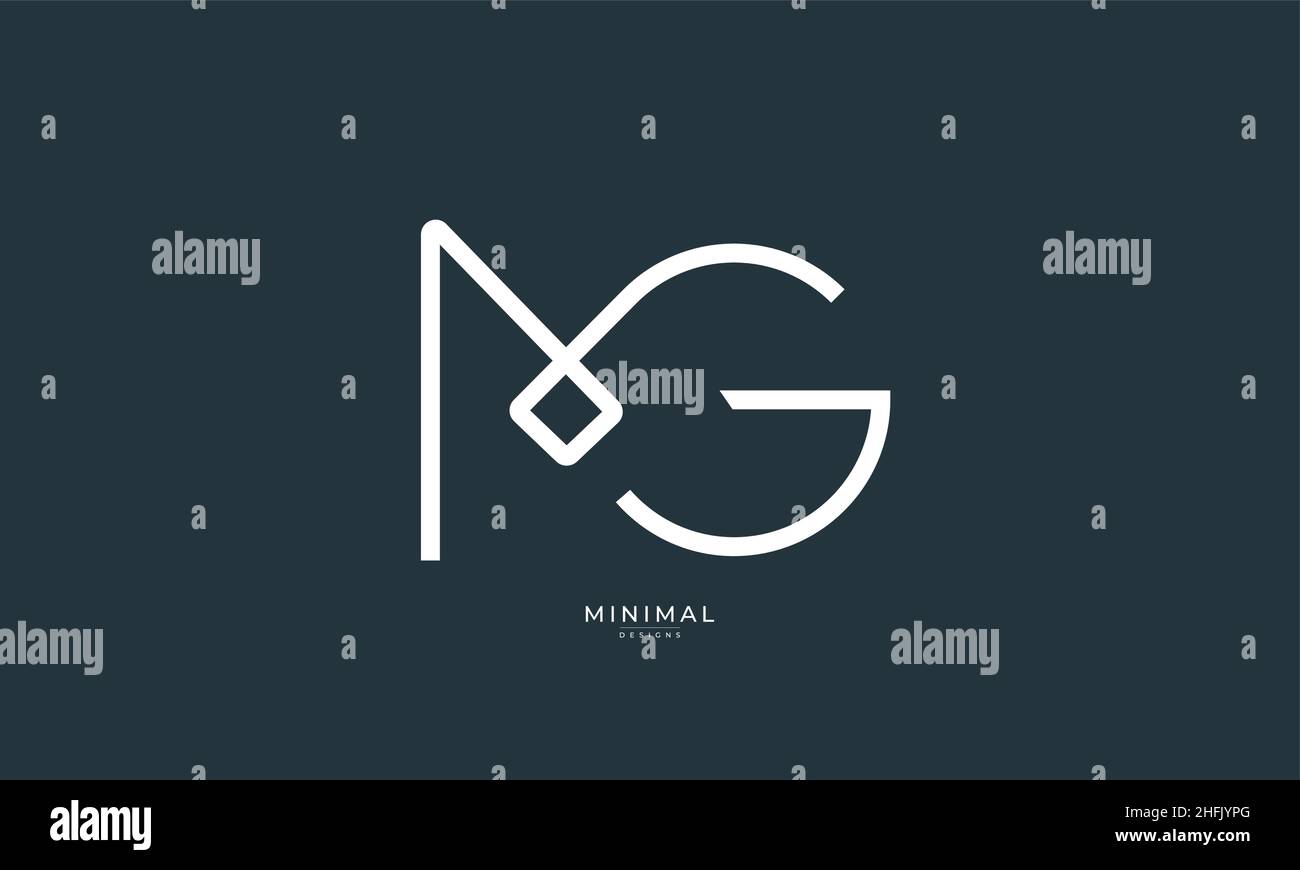 Alphabet letter icon logo MG Stock Vector Image & Art - Alamy