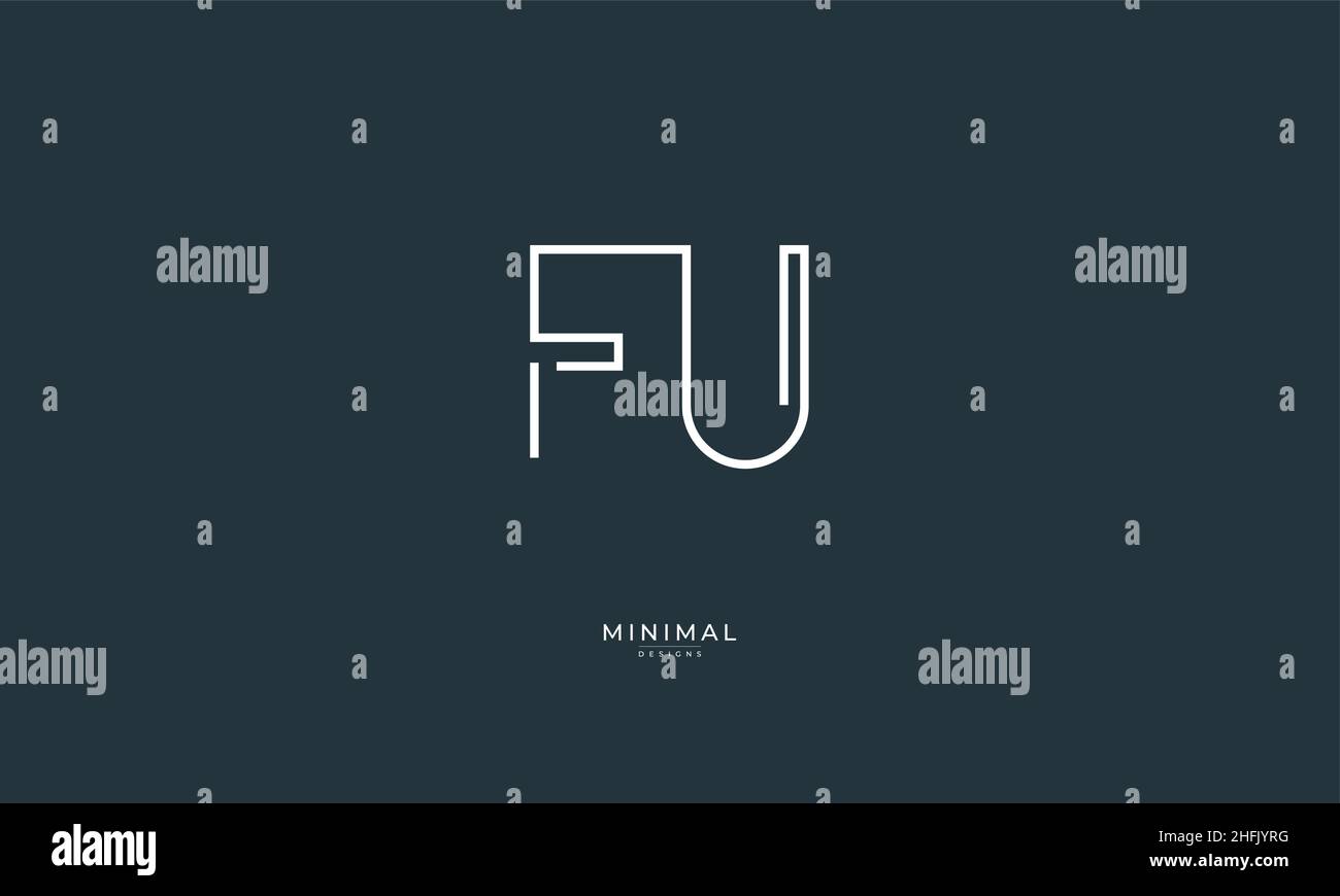 Alphabet letter icon logo FU Stock Vector Image & Art - Alamy