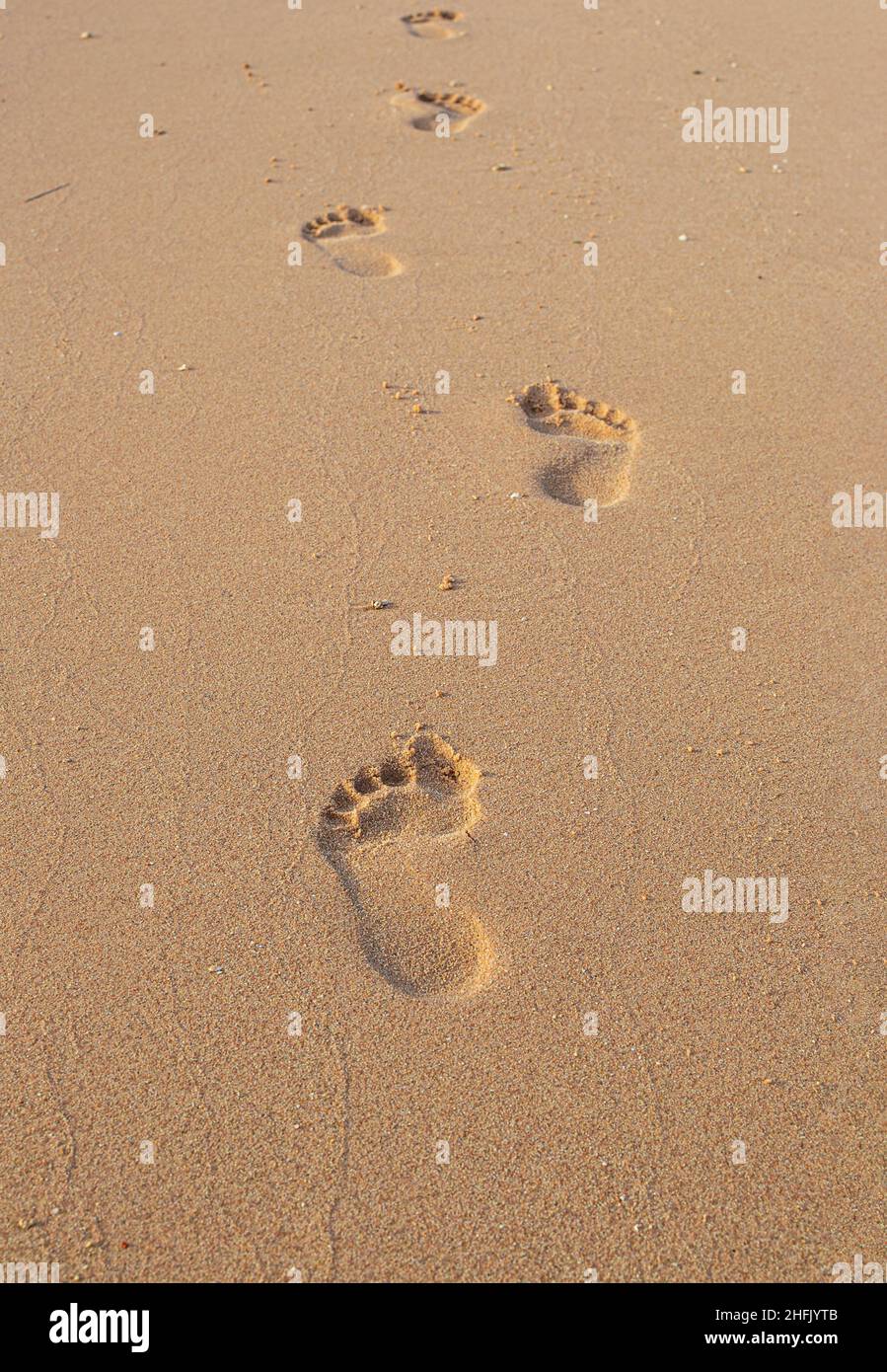 Image of human footprints hi-res stock photography and images - Alamy