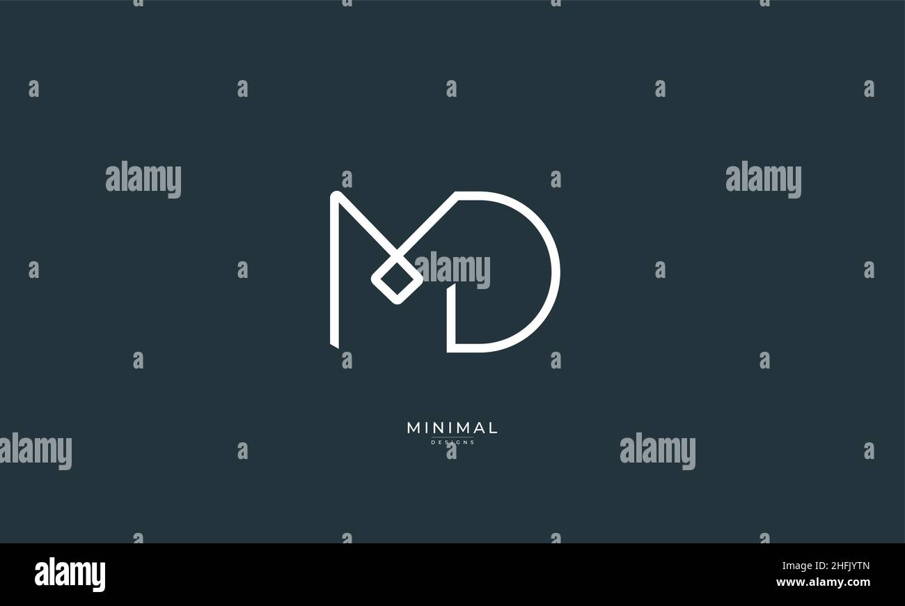 Alphabet letter icon logo MD Stock Vector Image & Art - Alamy