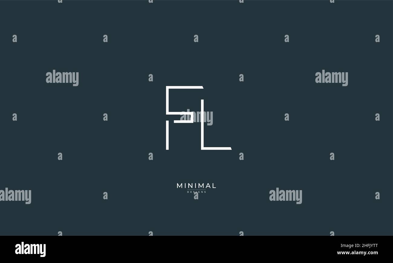 Alphabet letter icon logo FL Stock Vector Image & Art - Alamy
