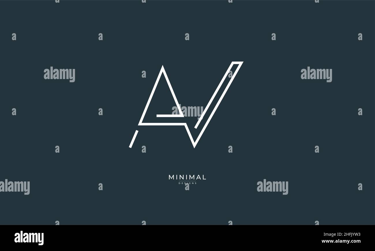 Alphabet letter icon logo AV Stock Vector Image & Art - Alamy