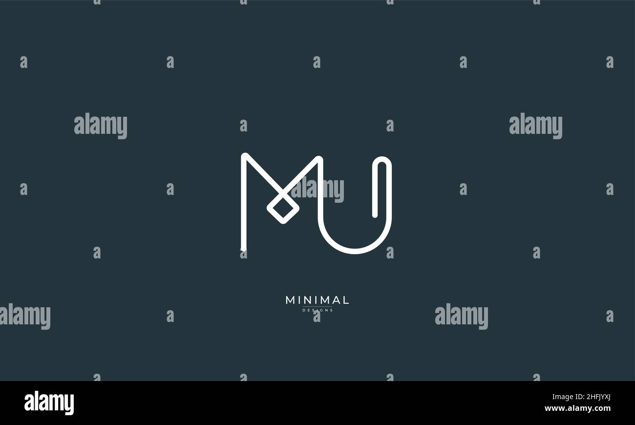 Alphabet letter icon logo MU Stock Vector Image & Art - Alamy