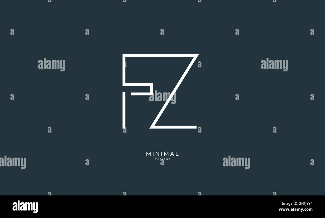 Alphabet letter icon logo FZ Stock Vector Image & Art - Alamy