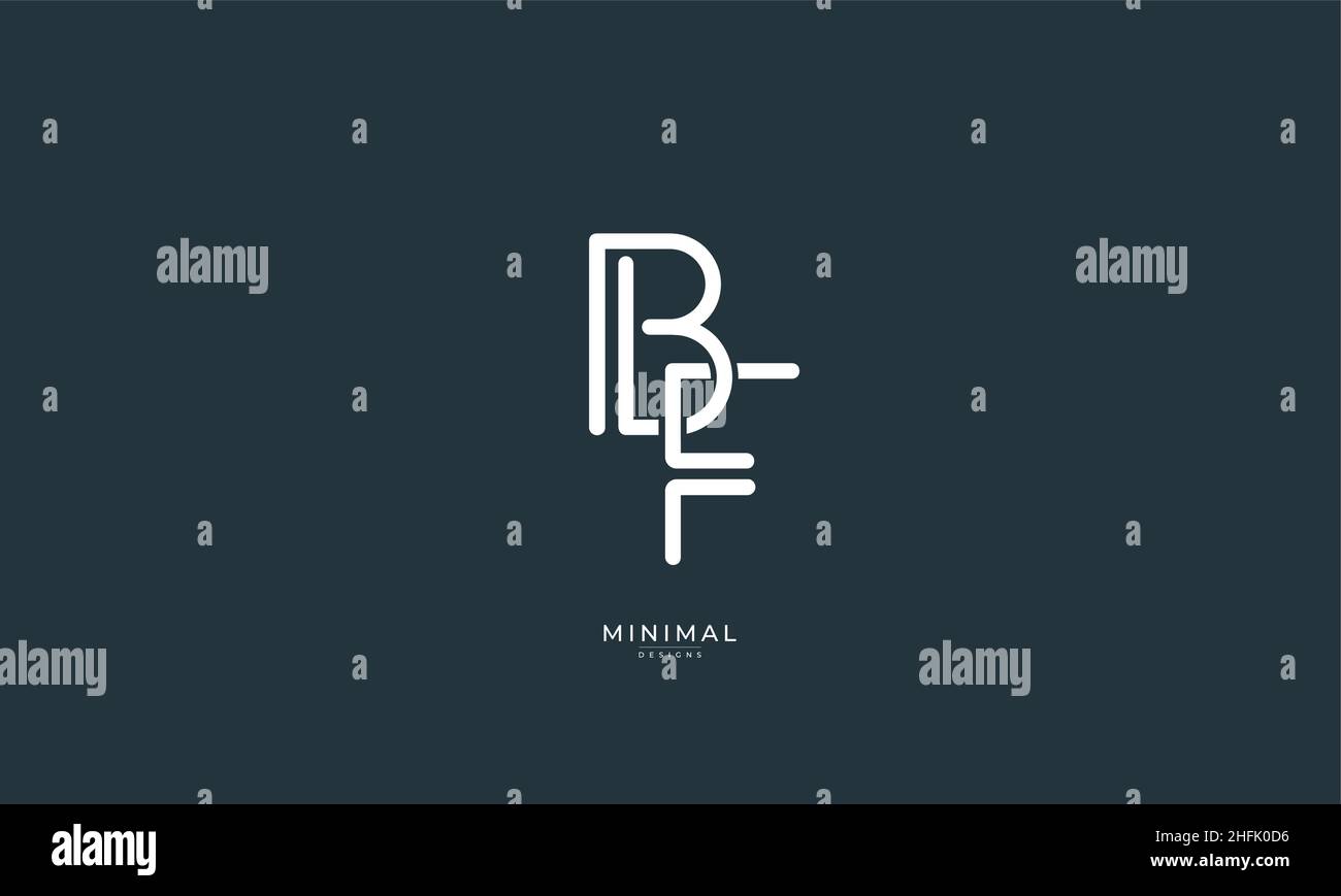 Bf letter design Stock Vector Images - Alamy