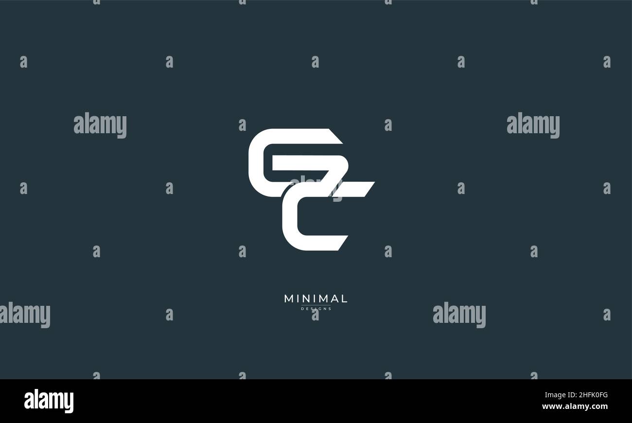 Alphabet letter icon logo GC Stock Vector Image & Art - Alamy