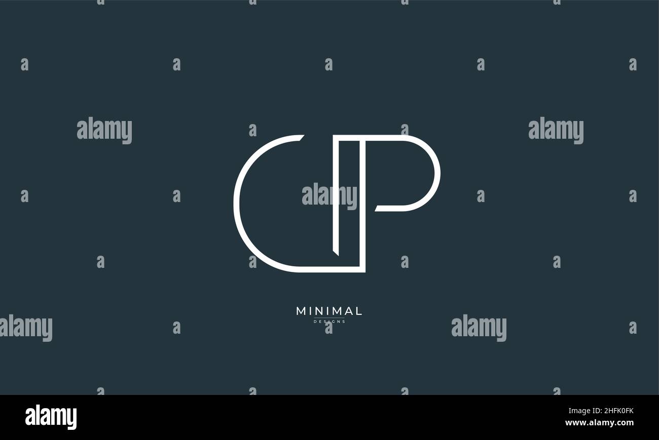 Alphabet letter icon logo CP Stock Vector Image & Art - Alamy